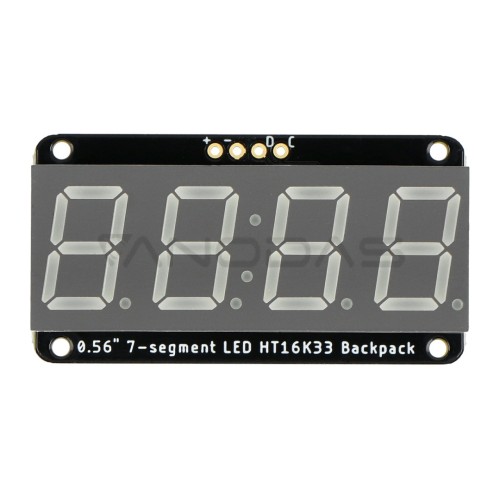 0.56'' 4-digit display - 7-segment Backpack - I2C - green - STEMMA QT ... 0.56'' 4-digit display - 7-segment Backpack - I2C - green - STEMMA QT ...