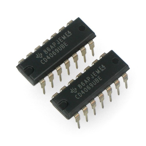 Loginė sistema CD4069UBE - 6x inverteris - 2 vnt