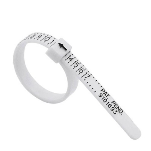 Jewelry ruler for measuring ring size