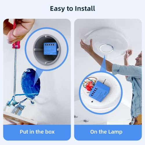 Smart relay Wi-Fi 6, 230Vac 8A, 30Vdc 5A, MINI, with dry contact, TUYA ...